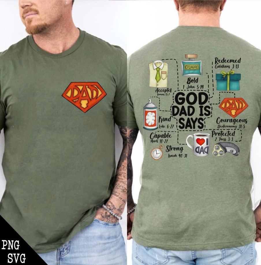 God Says Dad is PNG SVG, Dad is Protected, Christian Dad Quotes, Dad ...