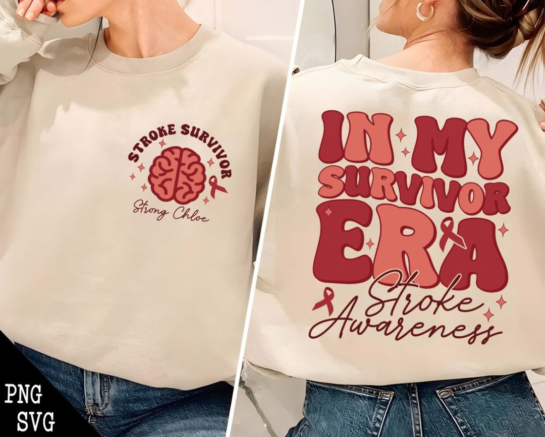 In My Survivor Era Stroke Awareness PNG SVG, Stroke Survivor Png ...