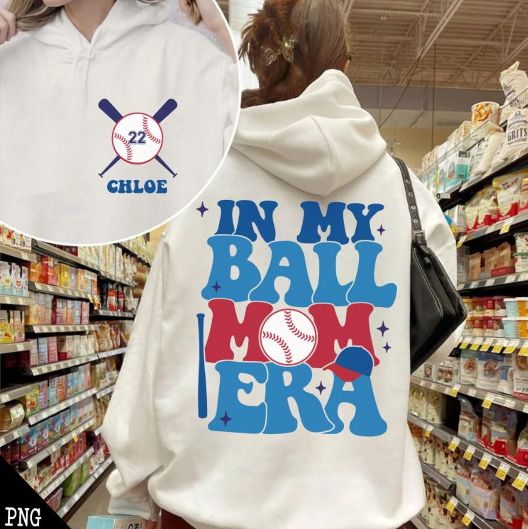 Custom Ball Mom, in My Ball Mom Era PNG SVG, Baseball Mom Png, Game Day ...