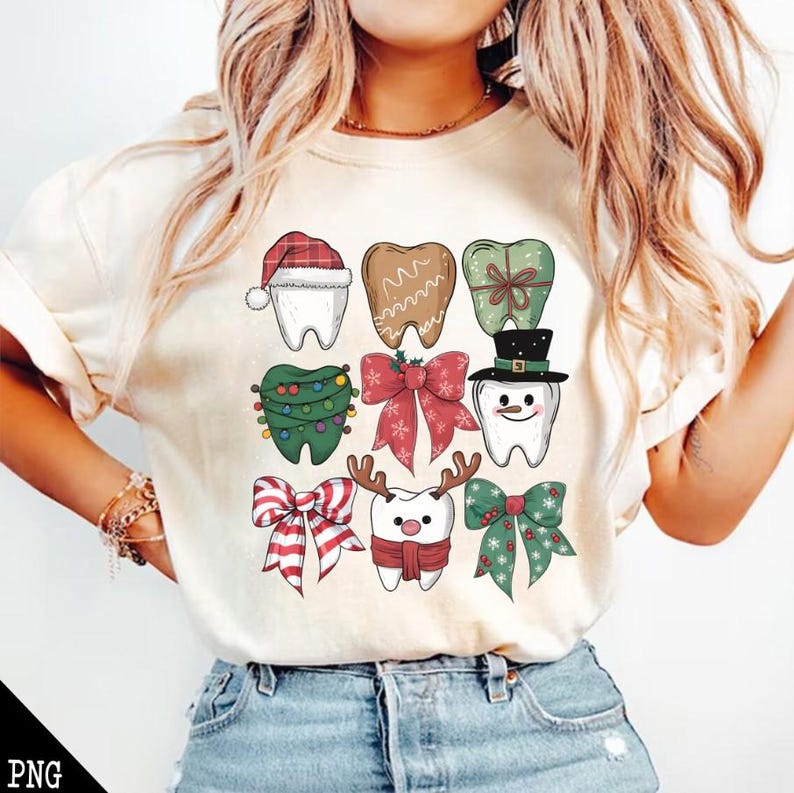 Coquette Christmas Bow Png, Funny Christmas Teeth Png, Cute Christmas ...