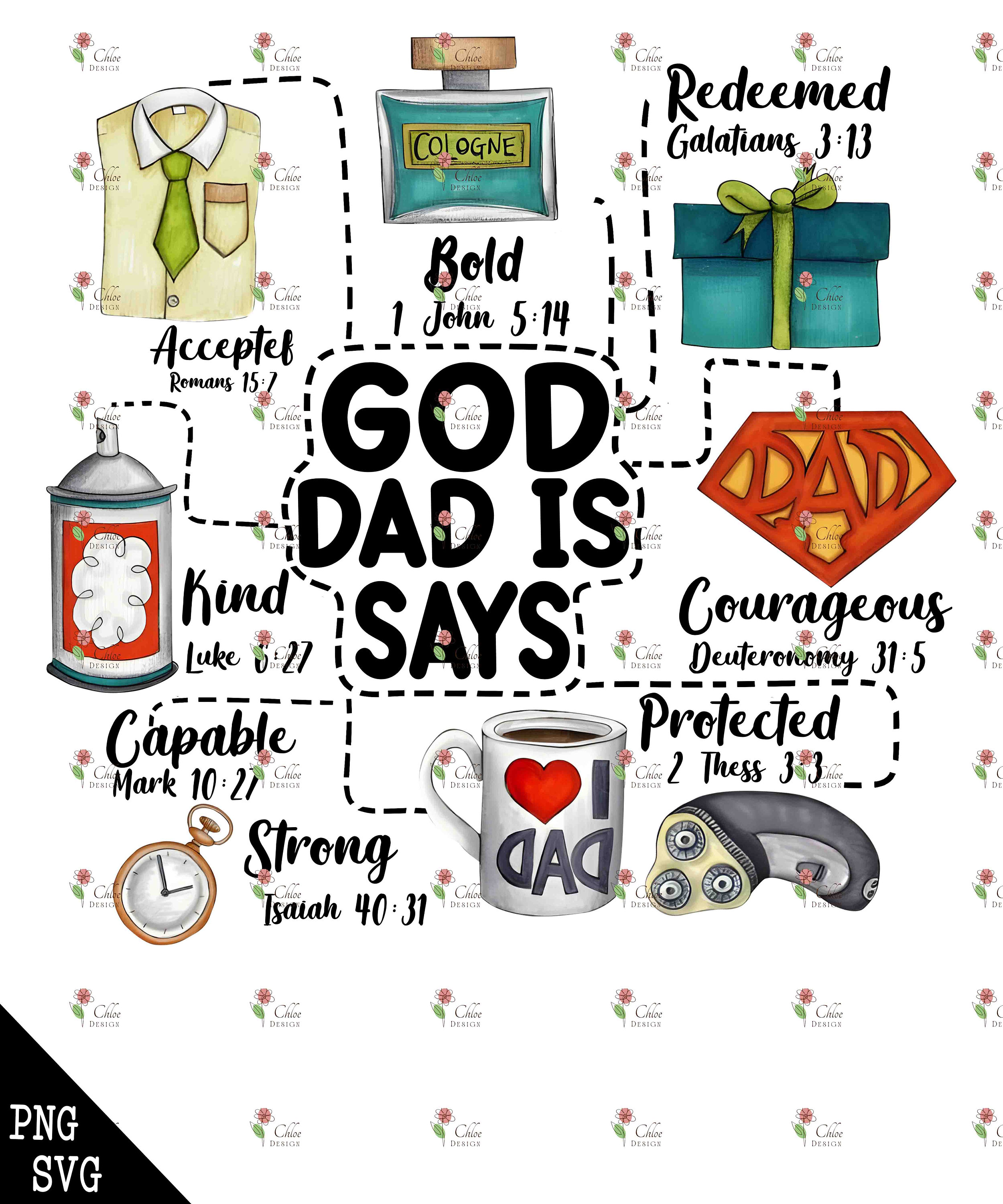God Says Dad is PNG SVG, Dad is Protected, Christian Dad Quotes, Dad ...