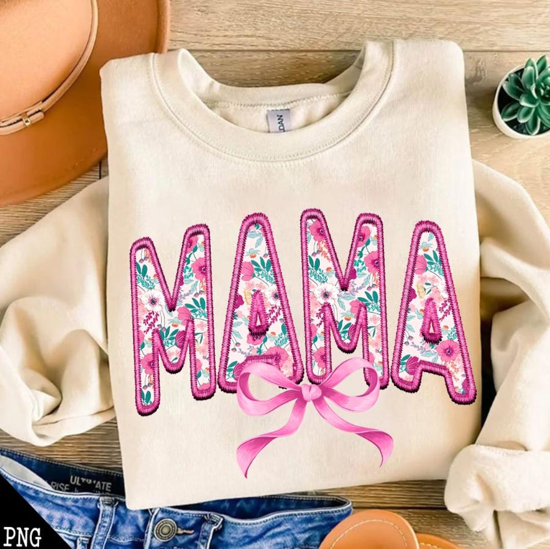 Floral Mama Png, Mama Words Png, Mama Coquette Embroidery, Mother's Day ...