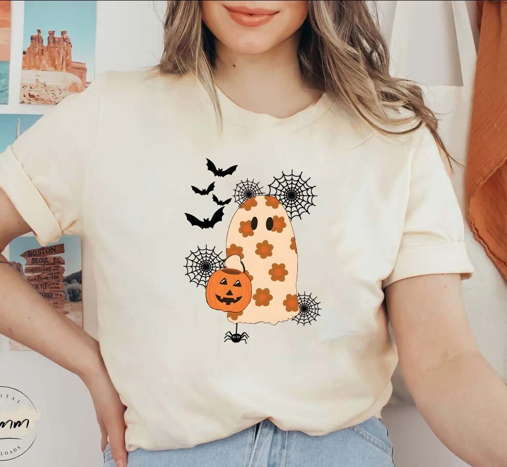 Daisy Shirt, Spooky Daisy Ghost, Cute Halloween Ghost, Flower Ghost ...