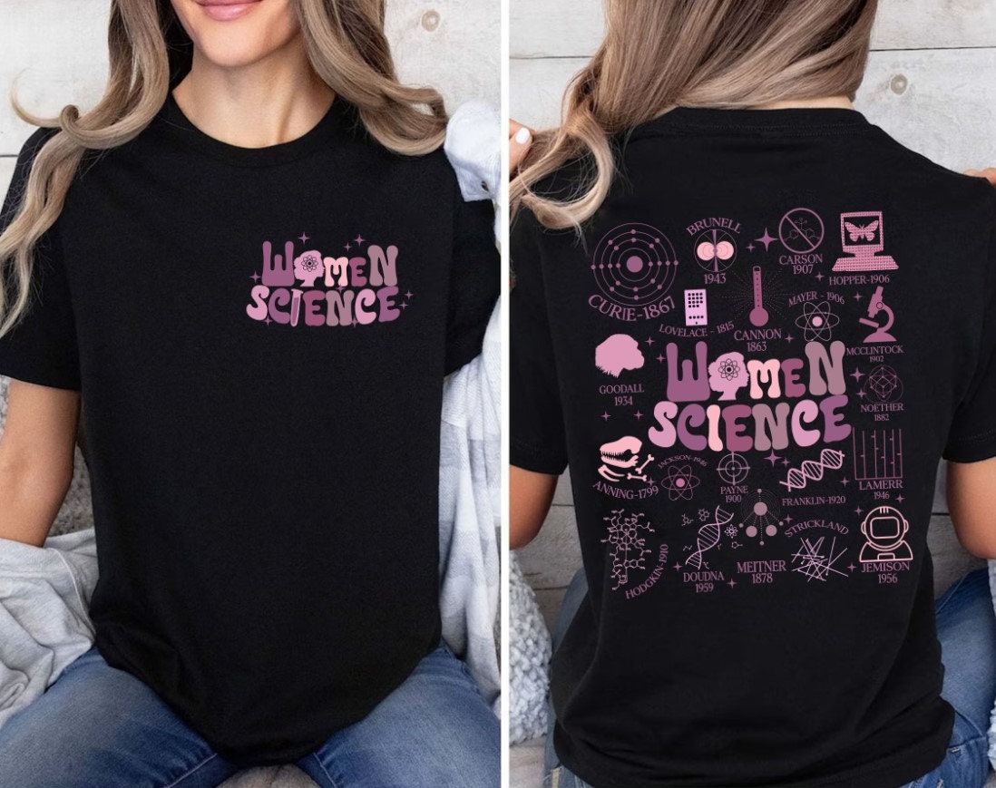 Retro Women in Science Shirt, Gift for Science Teacher, Preppy ...