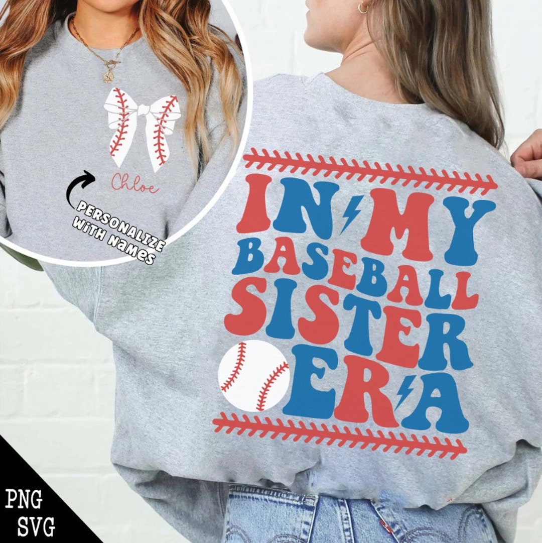 Coquet Bow Baseball Png, in My Baseball Sister Era Svg, Personalized ...