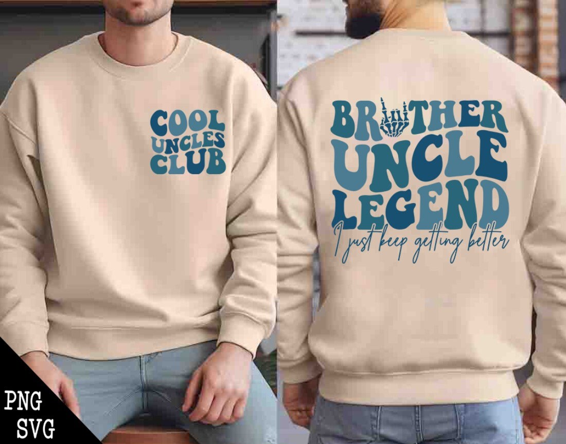 Cool Uncles Club PNG SVG, Brother Uncle Legend, Uncle Png Gift, New ...