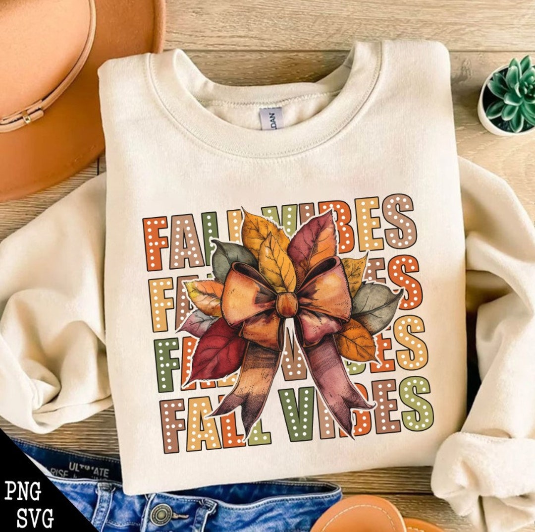 Retro Coquette Floral Fall Vibes Png, Retro Fall Bow Png, Fall Coquette ...