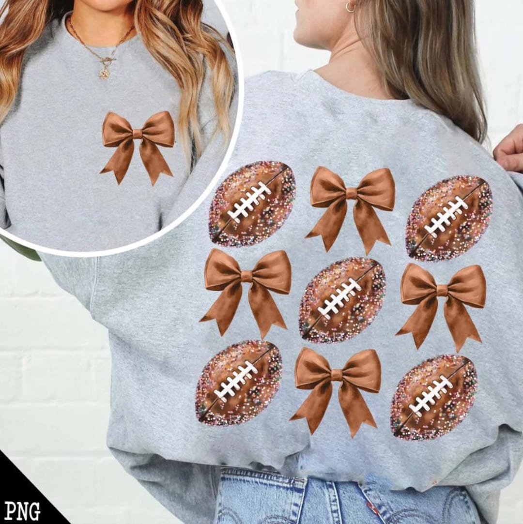 Coquette Football PNG, Glitter Football Png, Game Day, Football Mama ...