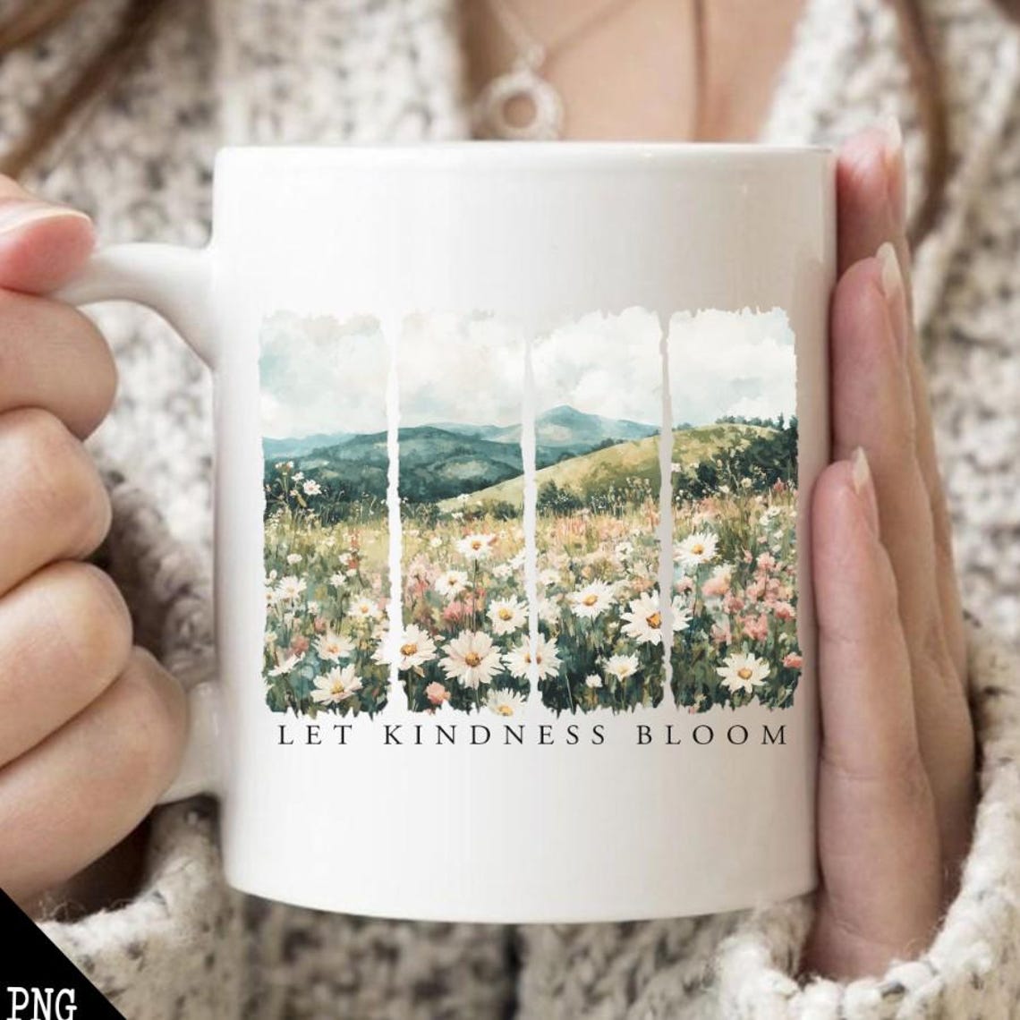 Let Kindness Bloom PNG, Boho Floral Png, Wildflower Png, Watercolor ...