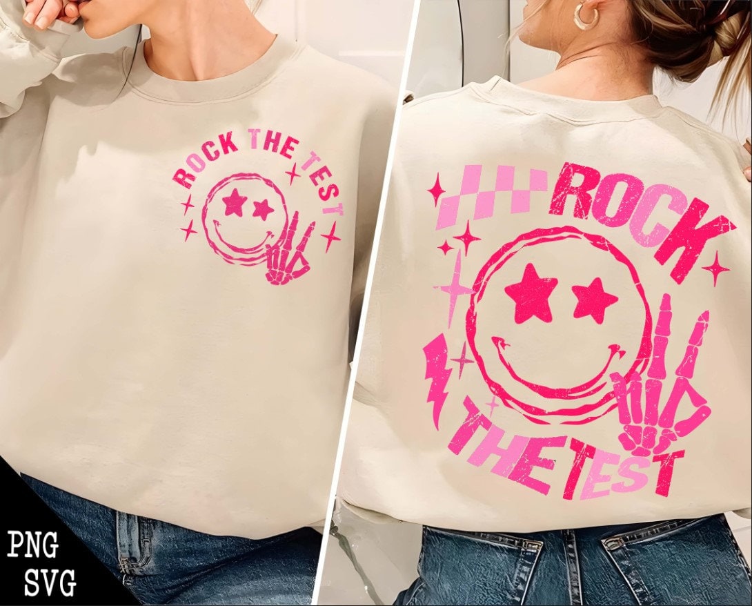 Rock the Test PNG SVG, Retro Smile Png, Test Day Svg, Staar Test Squad ...