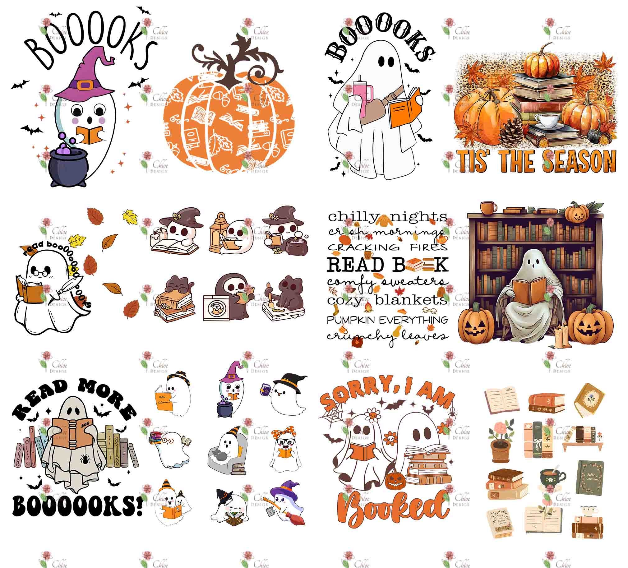 Book PNG Bundle, Reading Png Bundle, Book Lover Png, Fall Reading ...