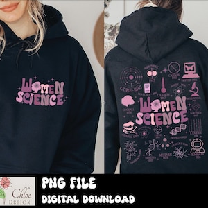 Retro Women in Science PNG, Gift for Science Teacher, Preppy Aesthetic ...