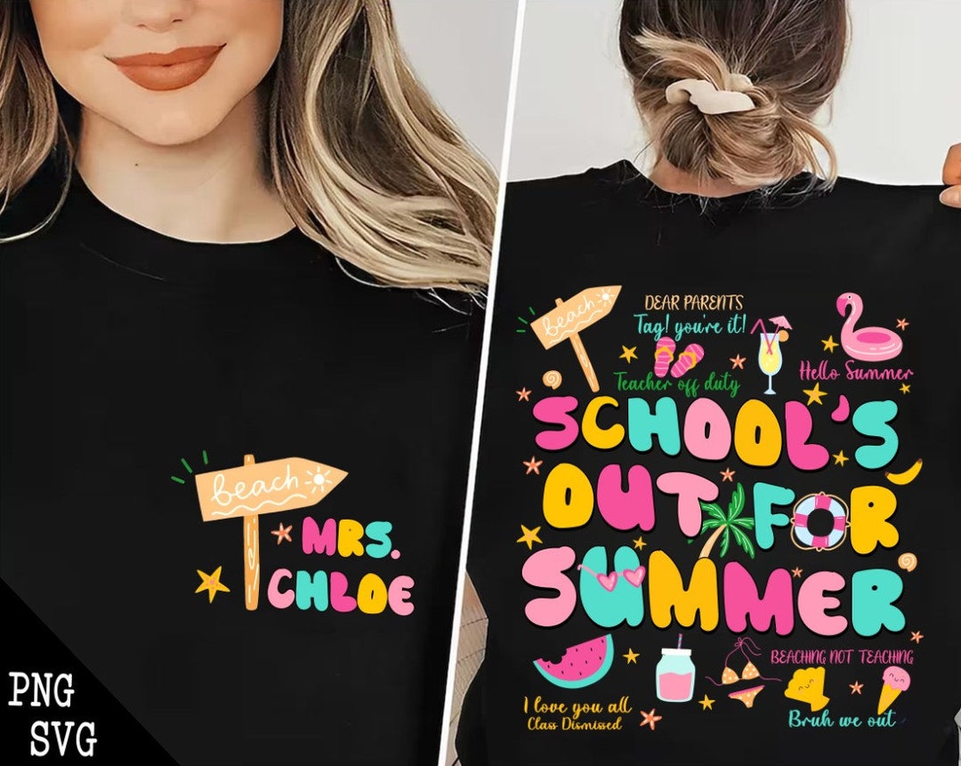 Last Day of School SVG PNG, School's Out for Summer, End of School Year ...