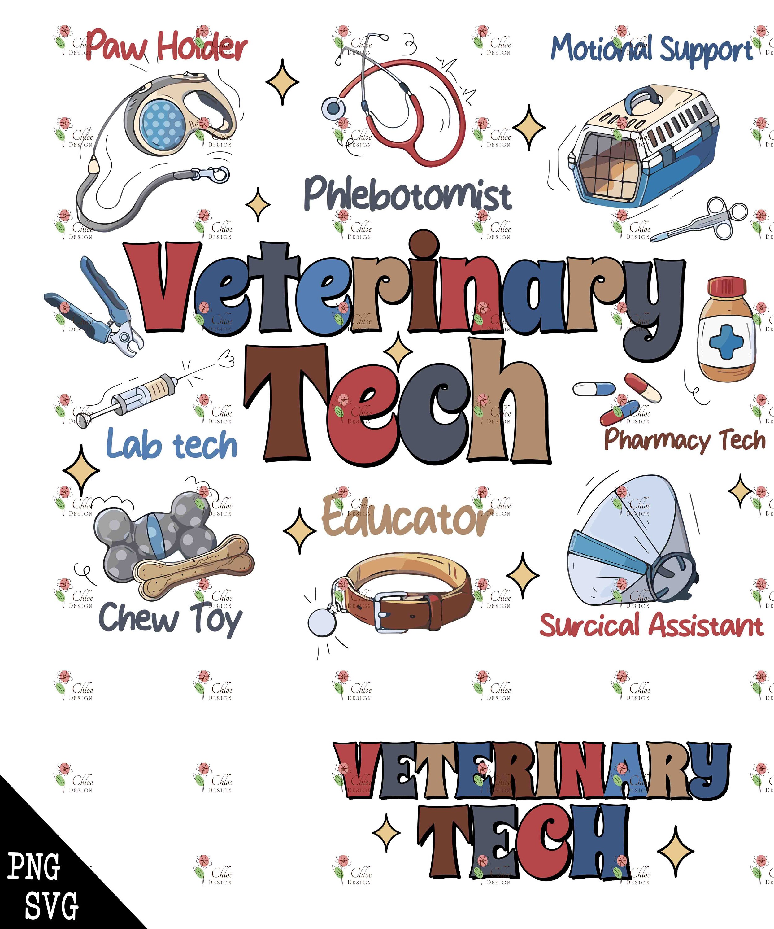 Custom Vet Tech PNG SVG, Vet School Gifts, Gift for Veterinarian ...