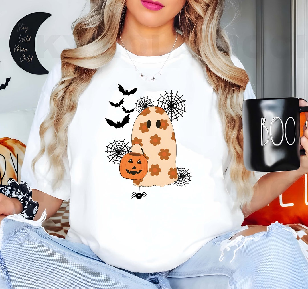 Daisy Shirt, Spooky Daisy Ghost, Cute Halloween Ghost, Flower Ghost ...