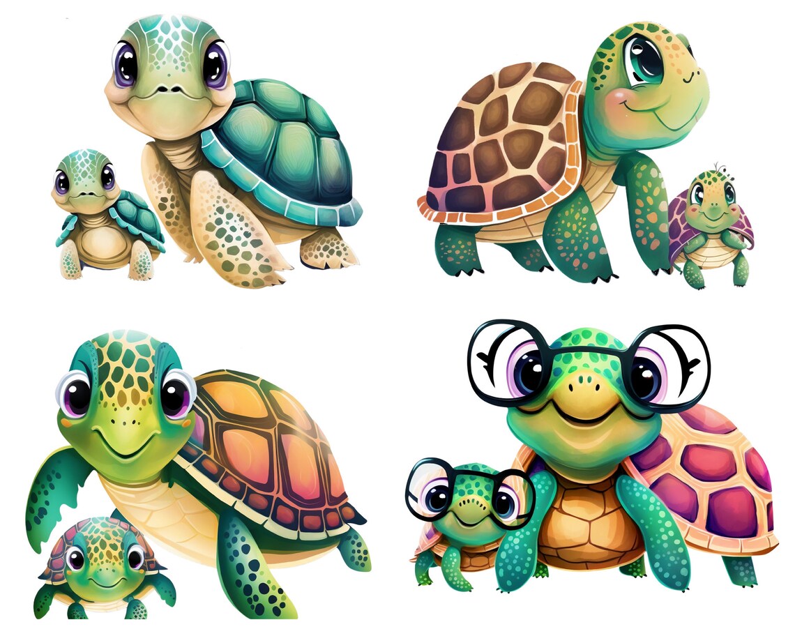 Turtley Bundle, Turtley Png, Kids Png Files, Baby Girl Png, Toddler Boy ...