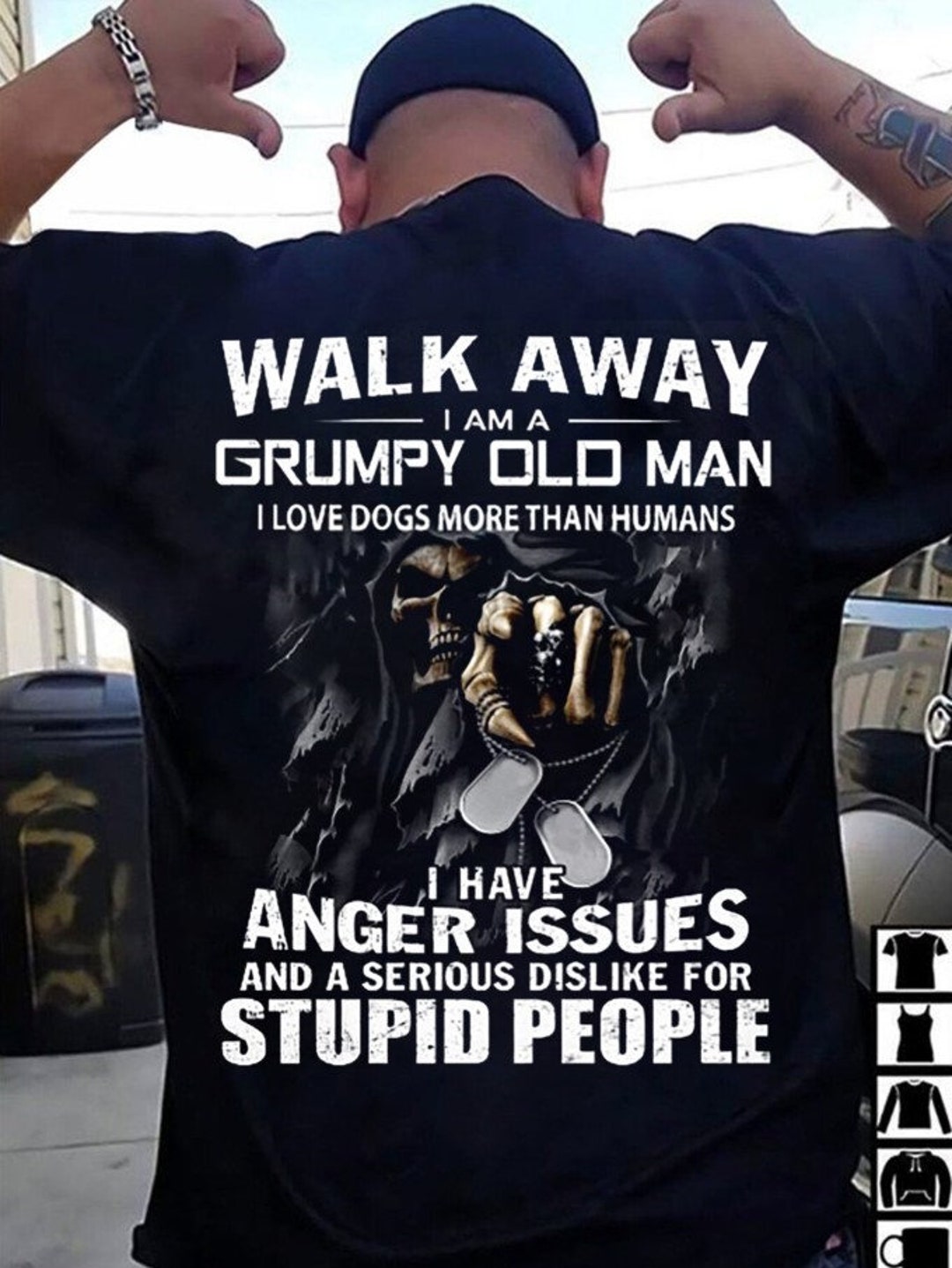 Walk Away I Am A Grumpy Old Man I Love Dogs More Than Humans PNG, Love ...