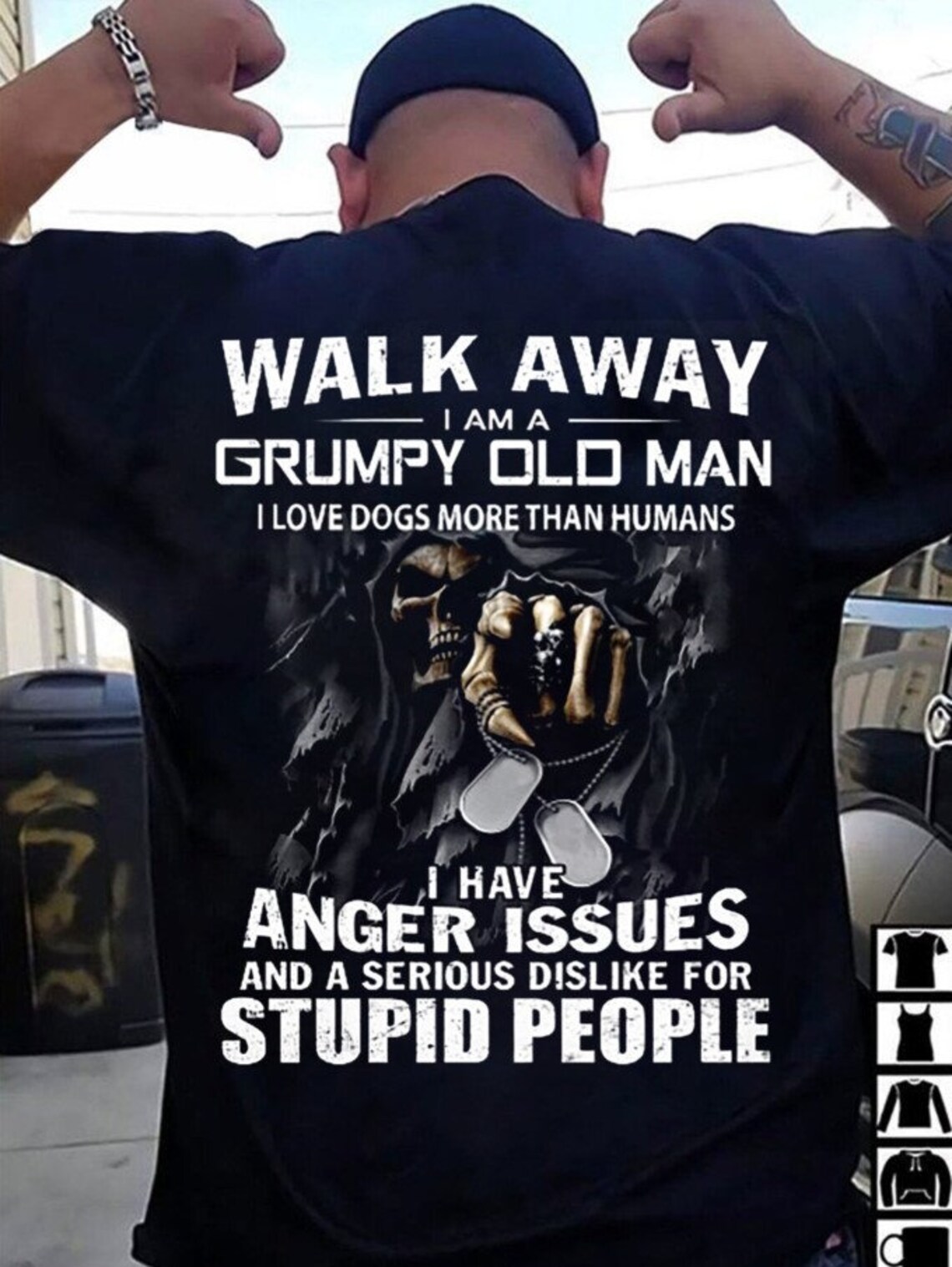 Walk Away I Am A Grumpy Old Man I Love Dogs More Than Humans PNG, Love ...