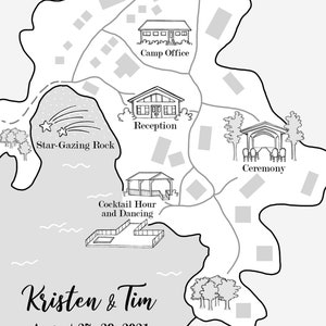 Custom Wedding Map - Etsy