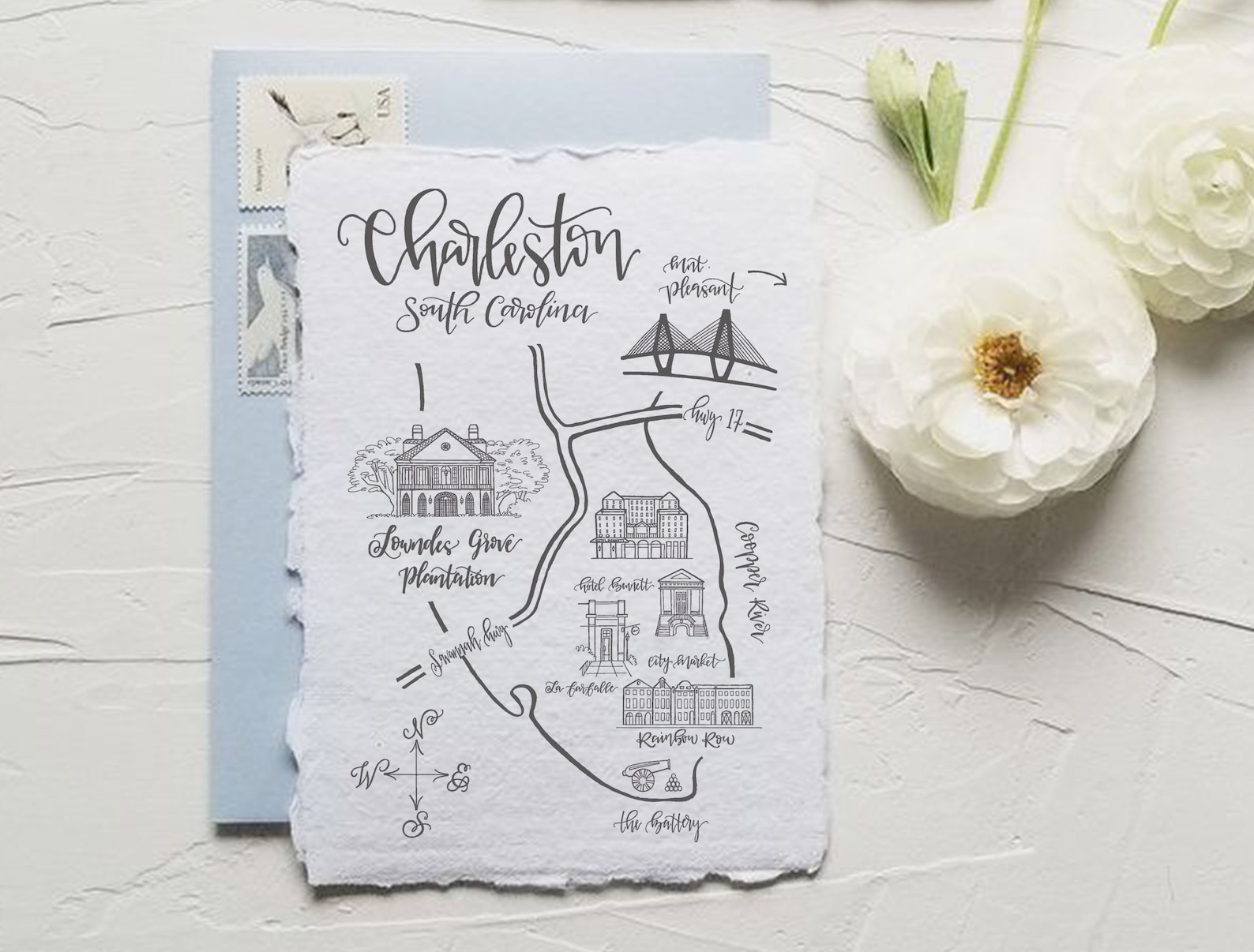 Custom Wedding Map - Etsy