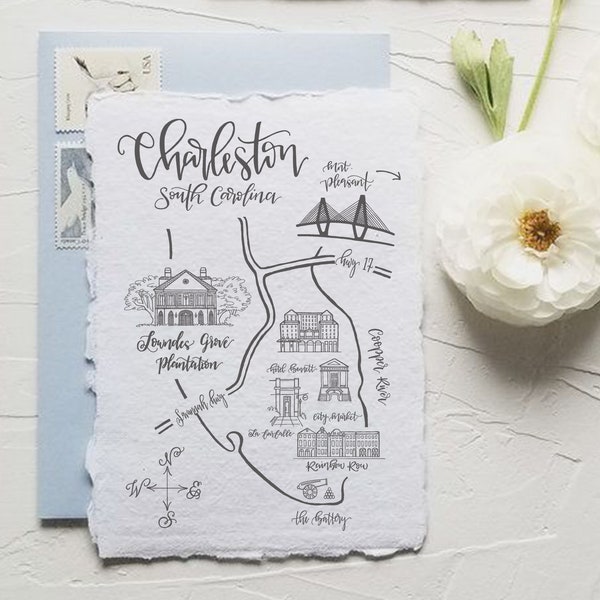 Custom Watercolor Map Wedding Invitation - Make Your Own Watercolor Map ...