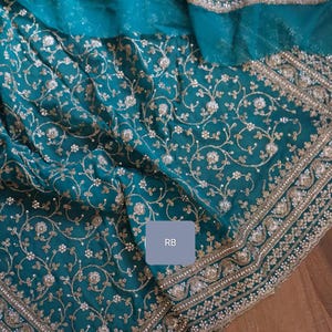 Zardosi and Stone Intricate Work With Full Jaal on Georgette Banarasi ...