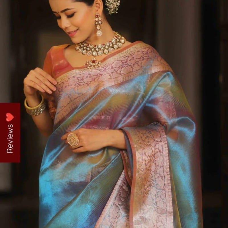 Tissue Silk Saree - Etsy