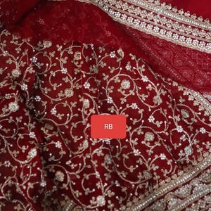 Zardosi and Stone Intricate Work With Full Jaal on Georgette Banarasi ...