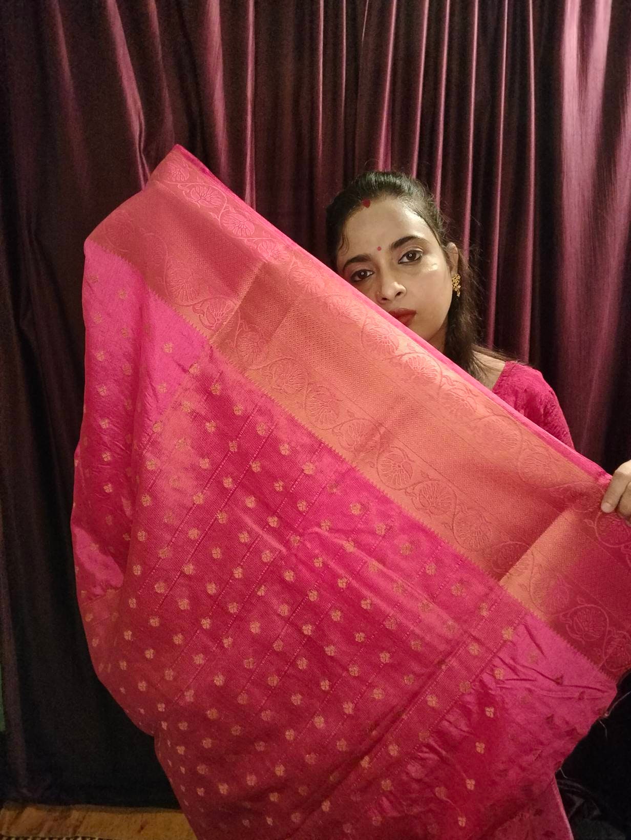 Soft Banarasi Silk With Copper Jari Weaving Buti Work for - Etsy