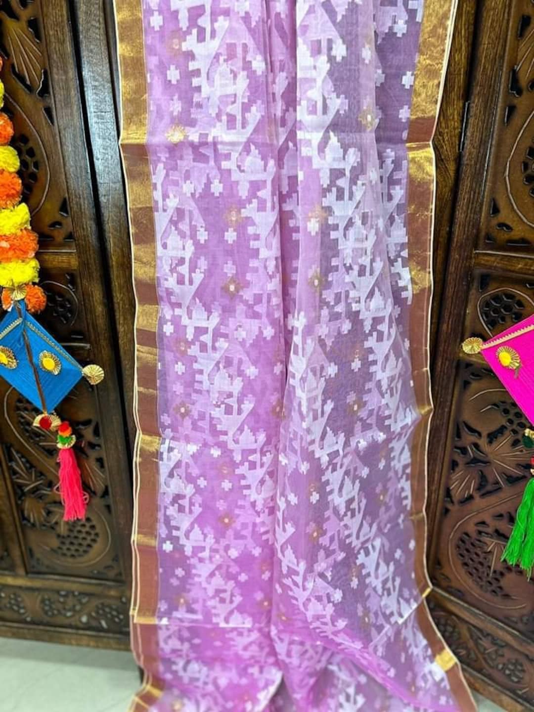 Exclusive Pure Muslin Jamdani With Allover Hand Weaving Work for Summer ...