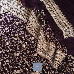 Zardosi and Stone Intricate Work With Full Jaal on Georgette Banarasi ...