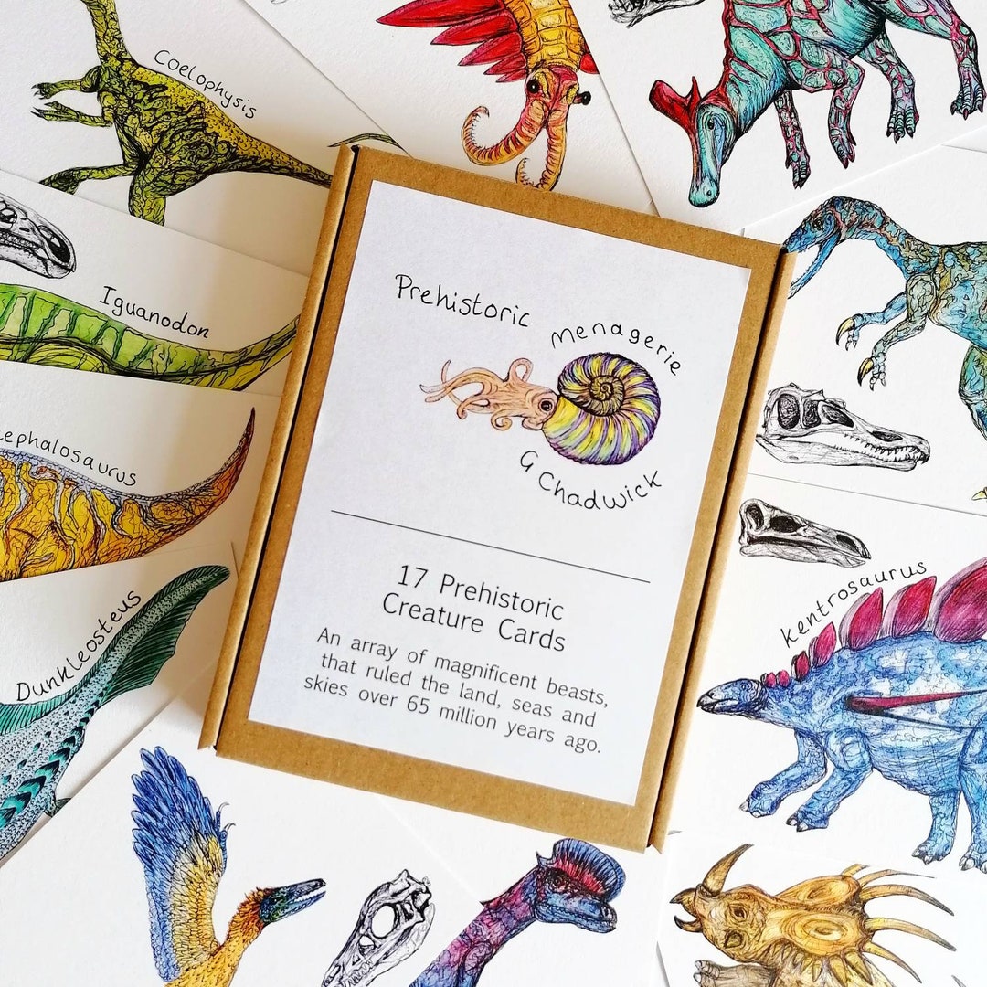 Prehistoric Menagerie. 17 Prehistoric Creature Flash Cards. Teaching ...