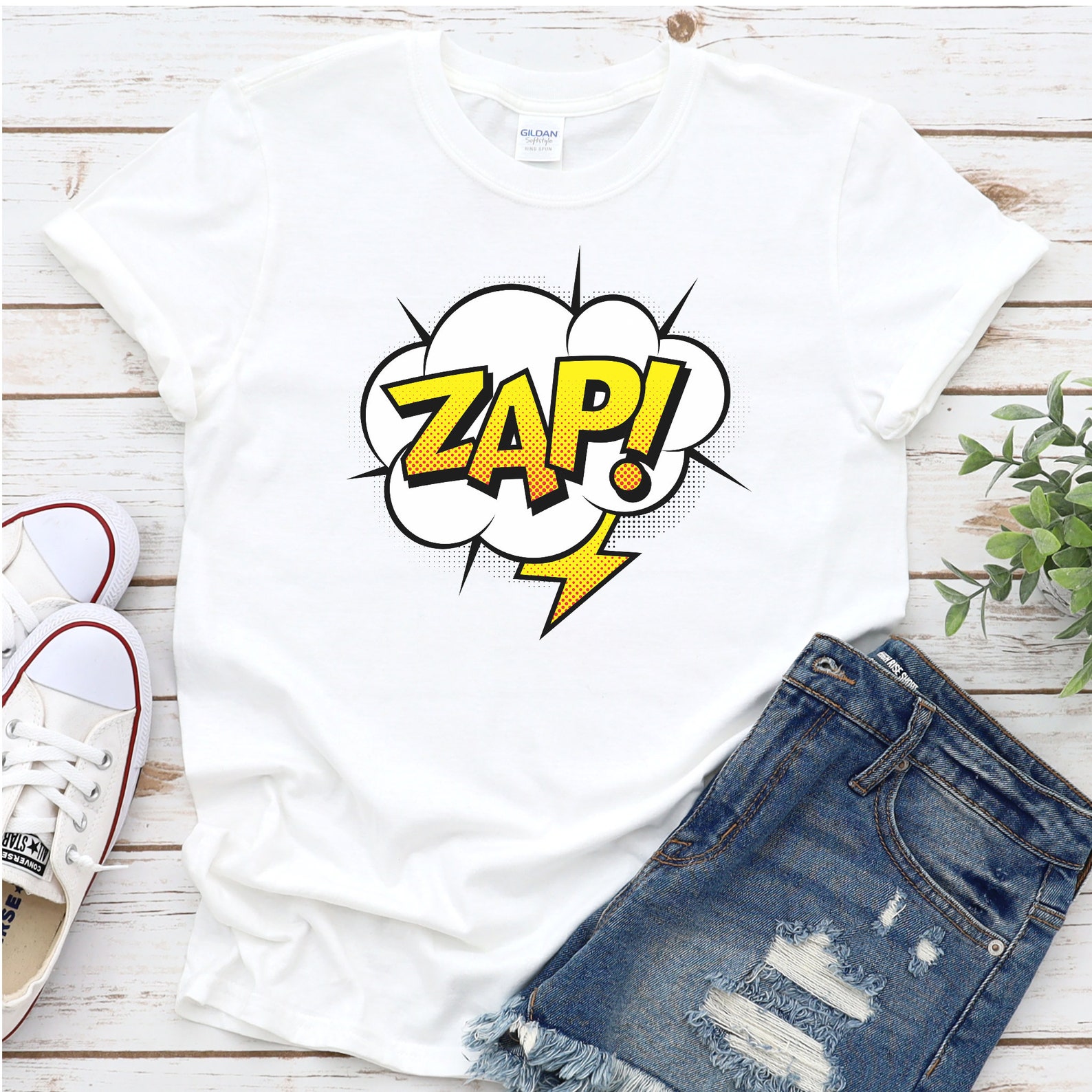 ZAP Comic Action T-shirt, Vintage Comic, Comic T-shirt, Retro Shirt ...
