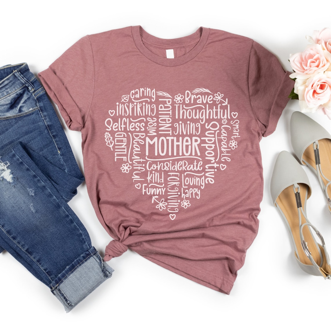 Mother Heart T-shirt, Mother T-shirt, Mom T-shirt, Mother Gift, Mom ...