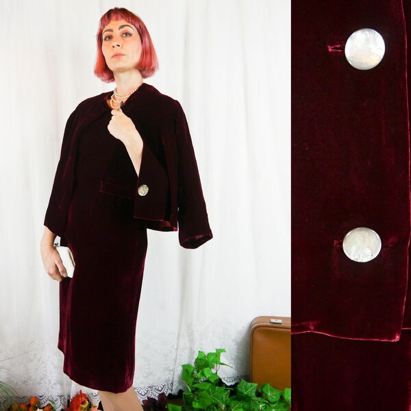 Velvet 60s Dress - Etsy