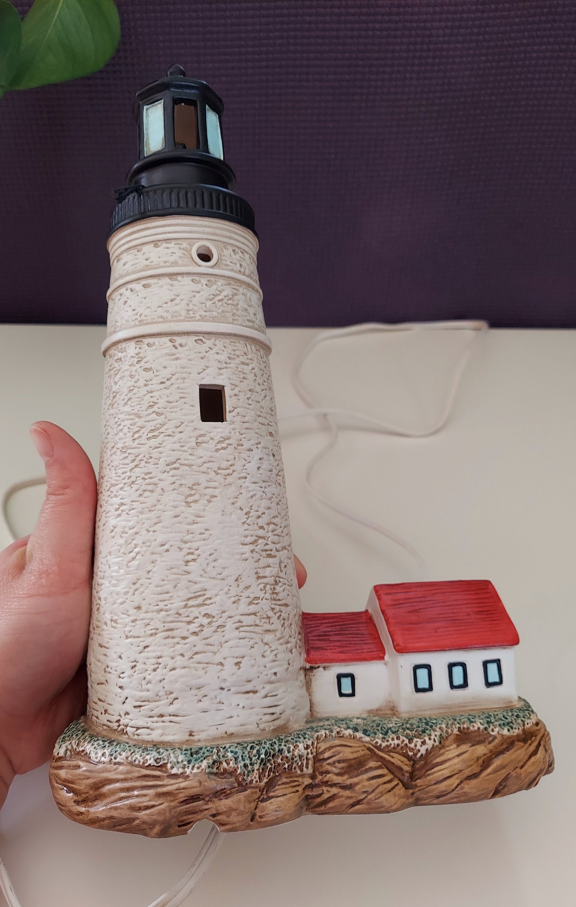 Vintage Lefton Lighthouse Lamp, Ceramic Lamp, St. Simons Lamp, Georgia ...