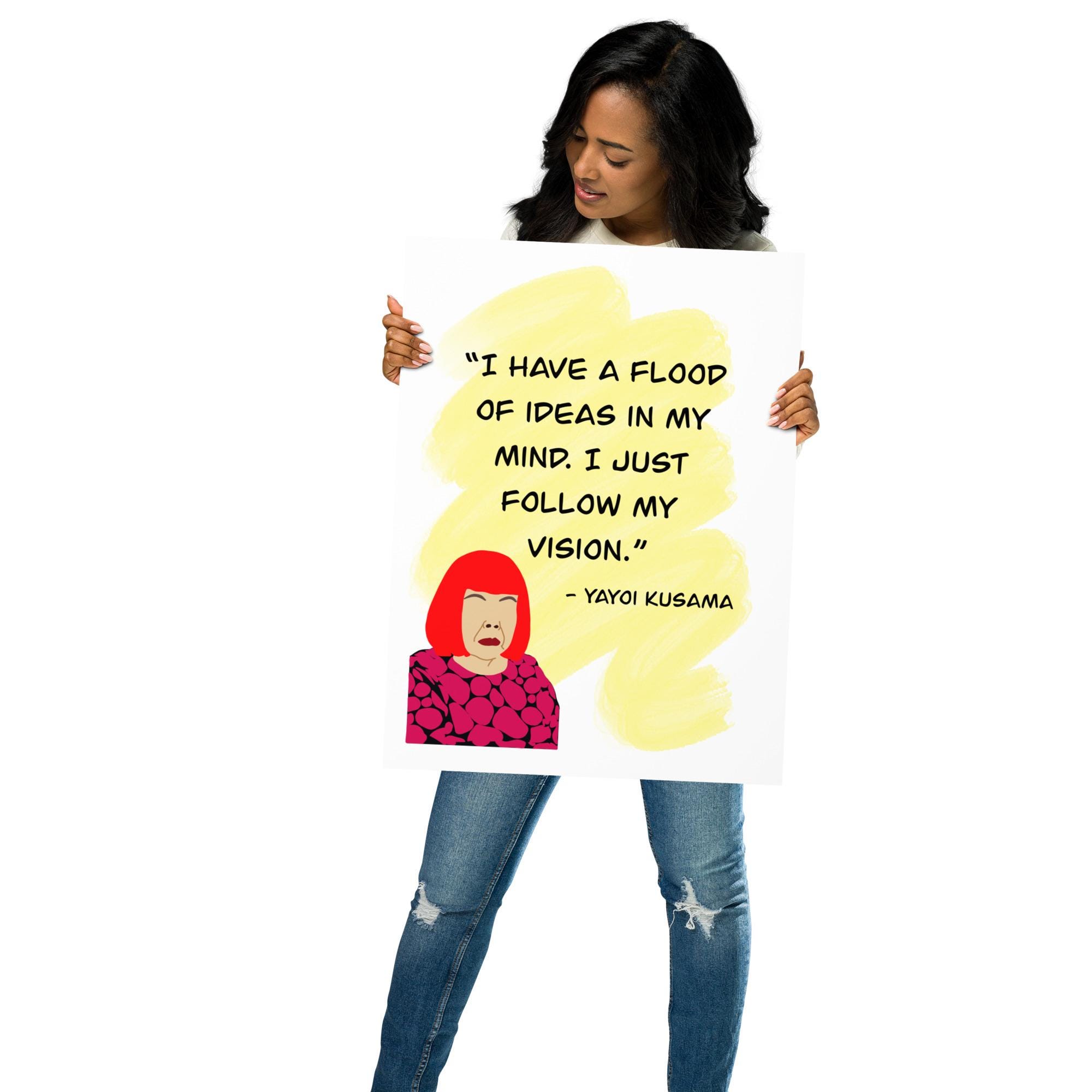 Yayoi Kusama Artist Quote Wall Art Poster - Etsy