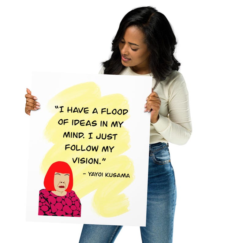 Yayoi Kusama Artist Quote Wall Art Poster - Etsy