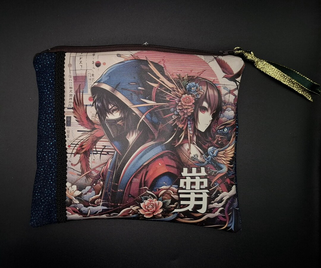 Japanese-inspired Pouch - "samurai" - Etsy