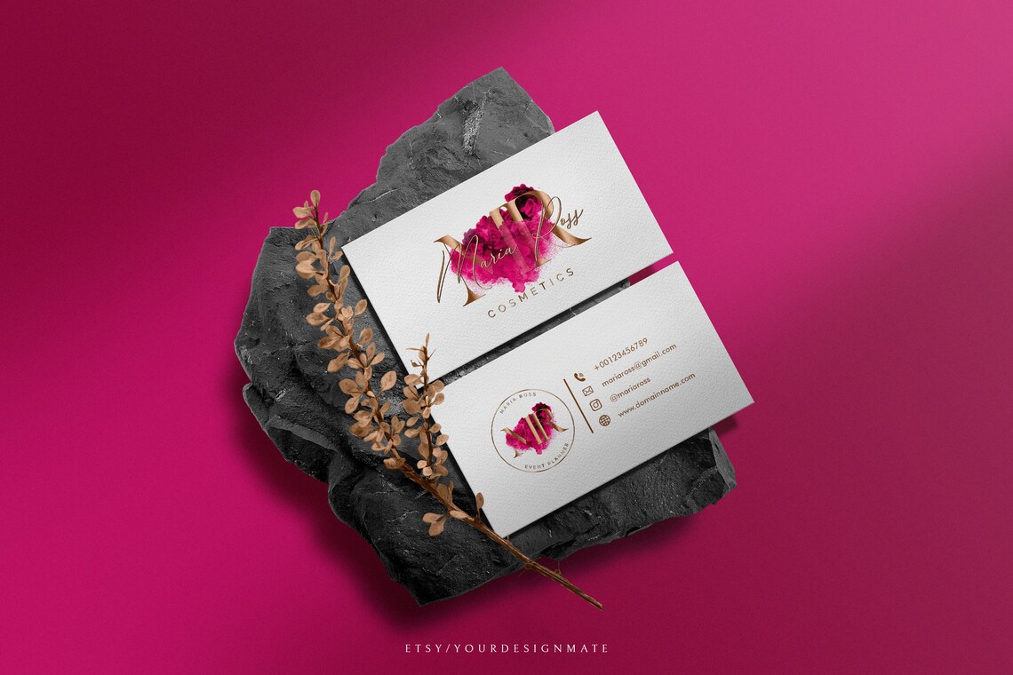 Hot Pink Logo Pink Watercolor Logo Pink Smoke Logo Rose - Etsy