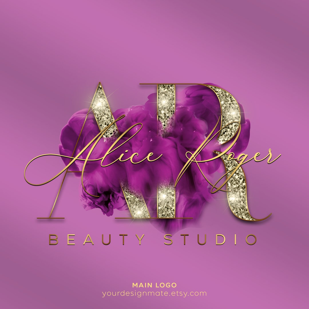 Purple Beauty Logo, Jewellery Logo, Glitter Logo, Sparkle Logo, Premade ...