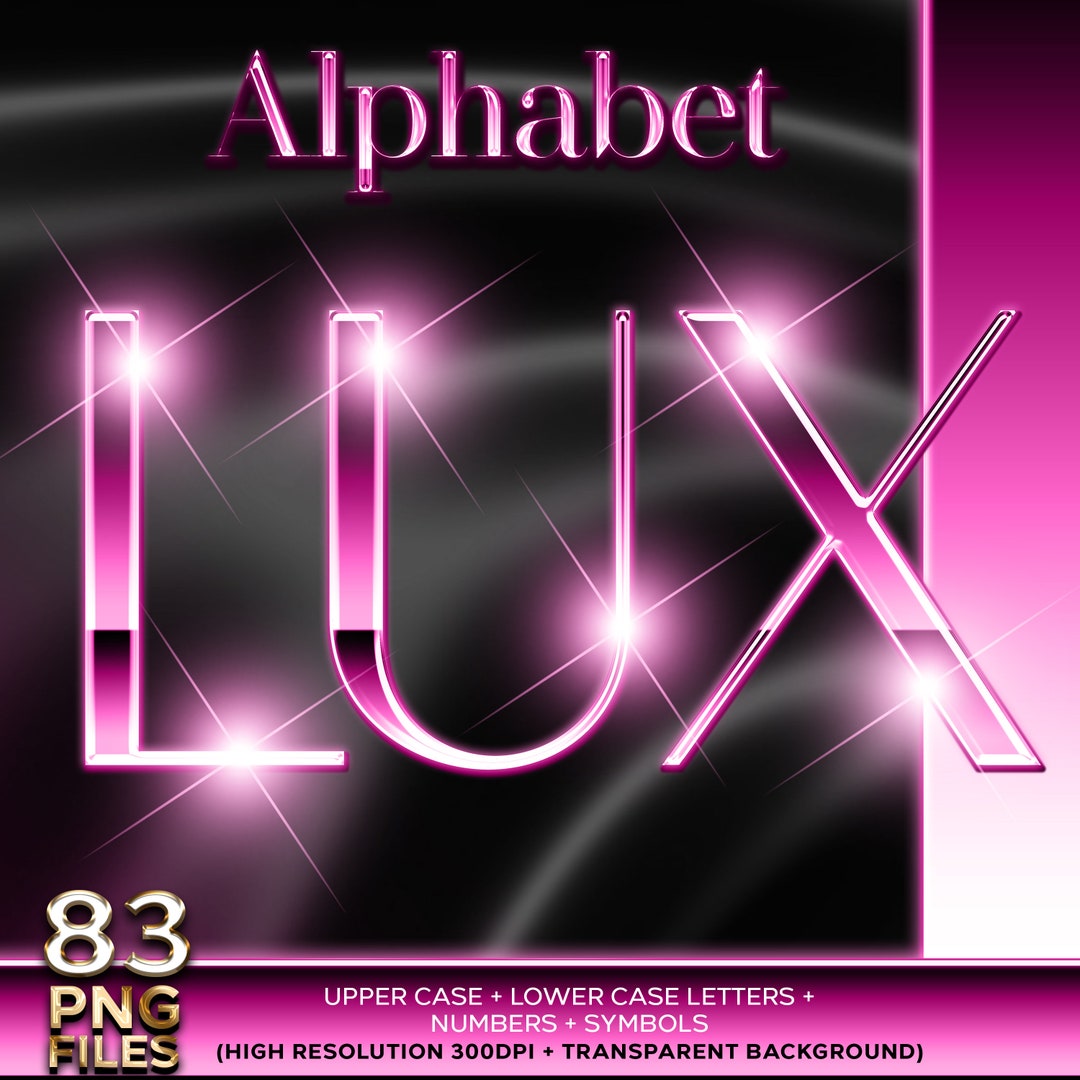 Pink Chrome Alphabets, Pink Alphabet PNG, Pink Metallic Letters, Pink ...