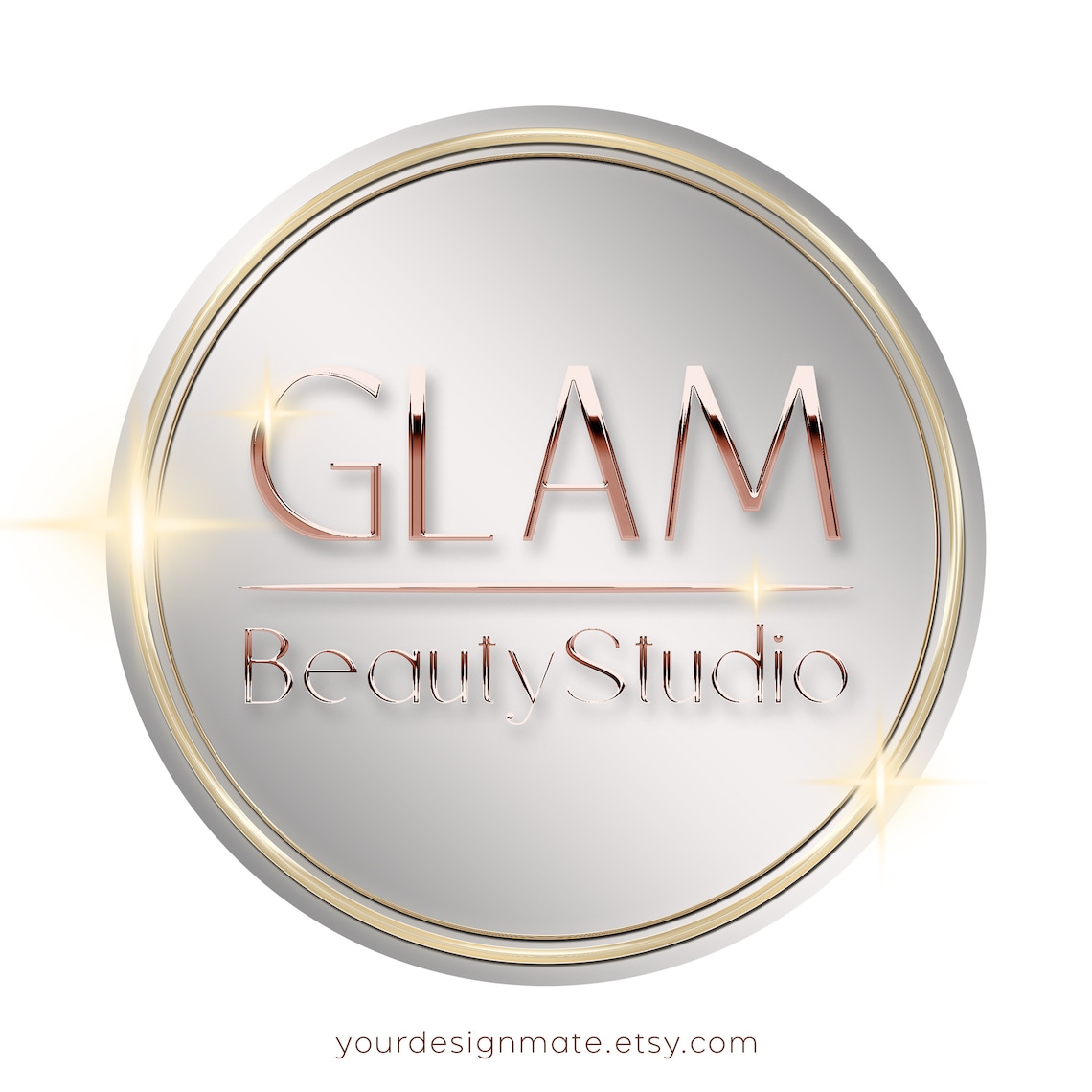 Silver Beauty Logo Rose Gold Logo Luxury Logo Glam Logo - Etsy