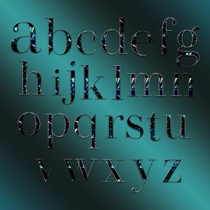 Diamond Alphabet Letters, Turquoise Sparkling Glitter Letters, Luxury ...