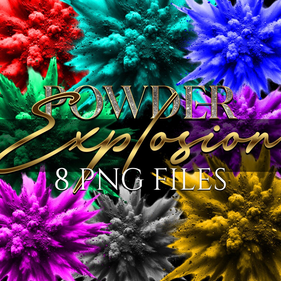Powder Explosion Clipart PNG | Color Burst Explosion Overlays | Vibrant ...