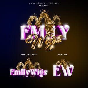 Modern Hair & Wig Salon Logo, Premade Beauty Branding, Hairdresser Logo ...