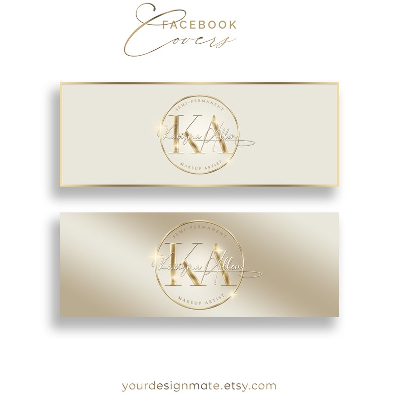 Beauty Logo Gold Beige Logo Luxury Logo Makeup Logo - Etsy