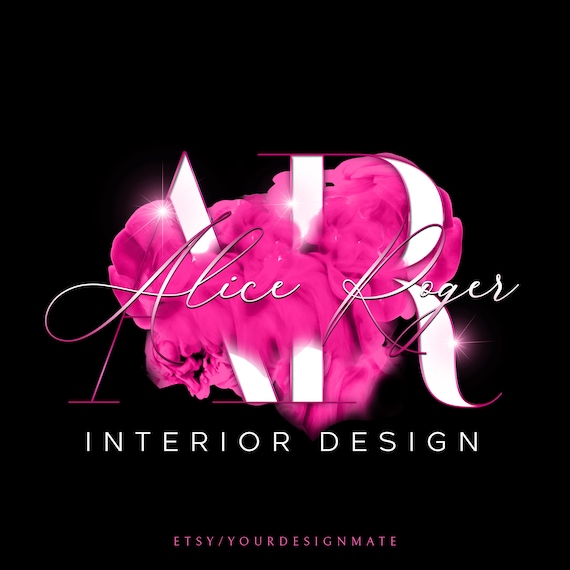 Watercolour Pink Logo Beauty Logo Pink Smoke Logo Signature - Etsy