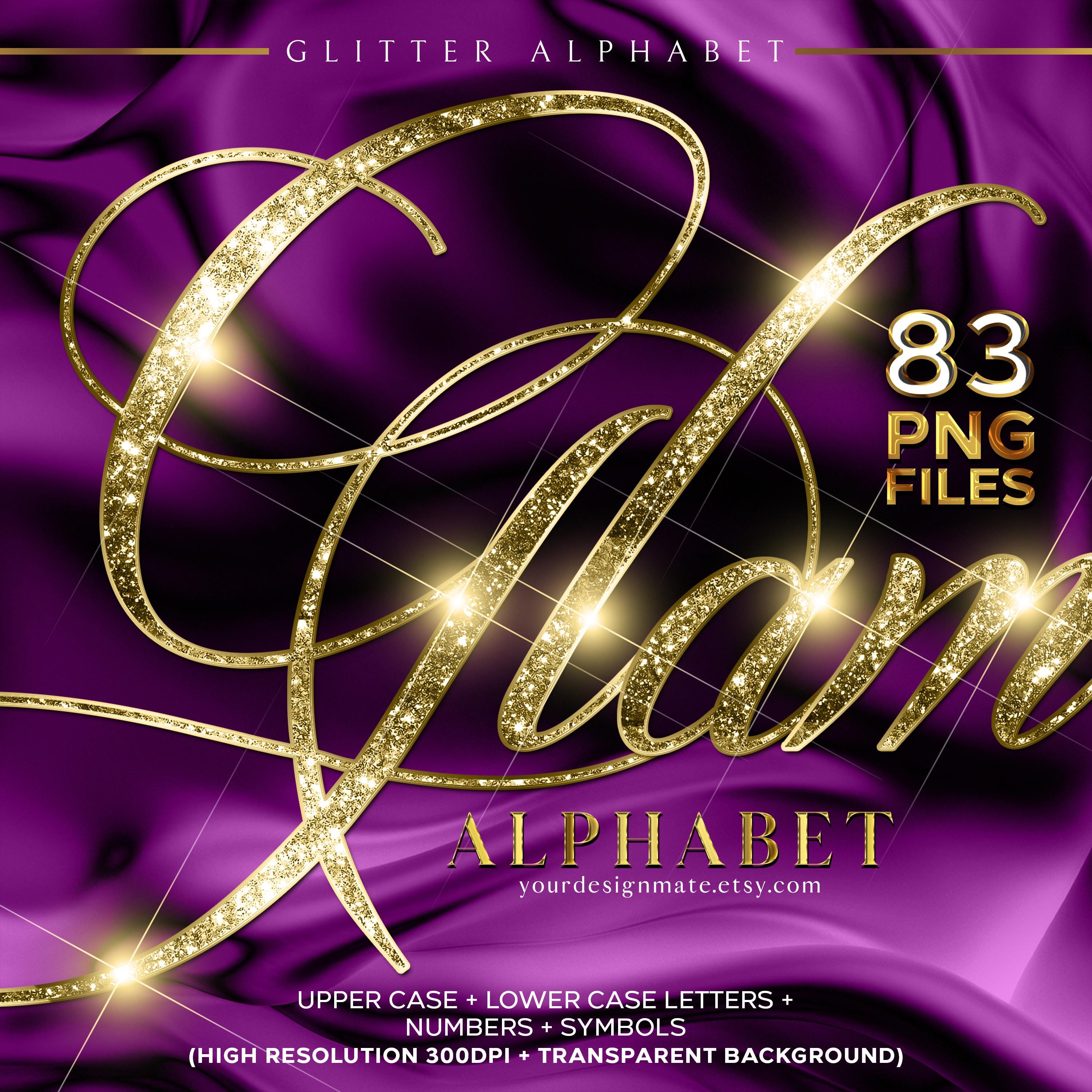Gold Glitter Display Lettering