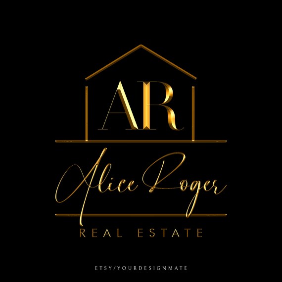 Premade Real Estate Logo Realtor Logo Gold Real Estate Logo - Etsy